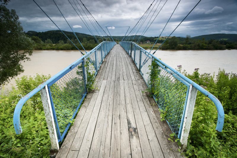 Bridge over river stock image. Image of steel, suspension - 25106795