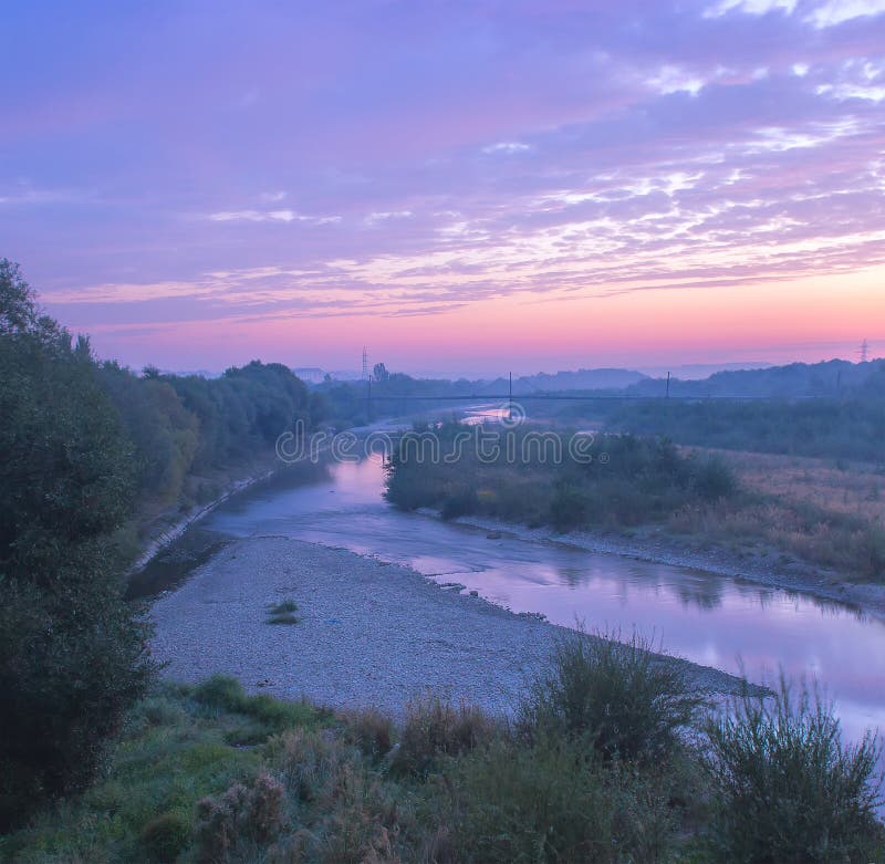 Bridge Over River in Autumn Forest Stock Photo - Image of bridge, river ...