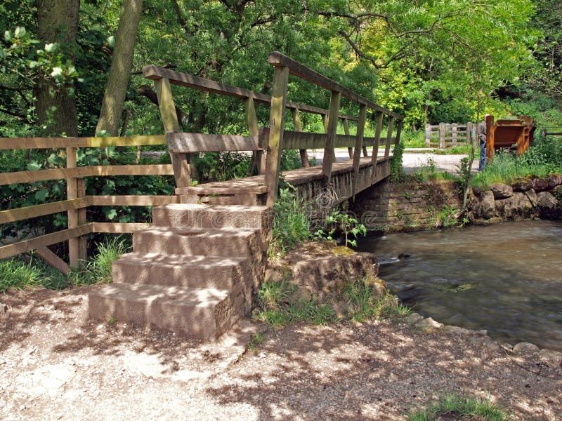 Bridge Over the River Dove. Stock Image - Image of park, path: 44567023