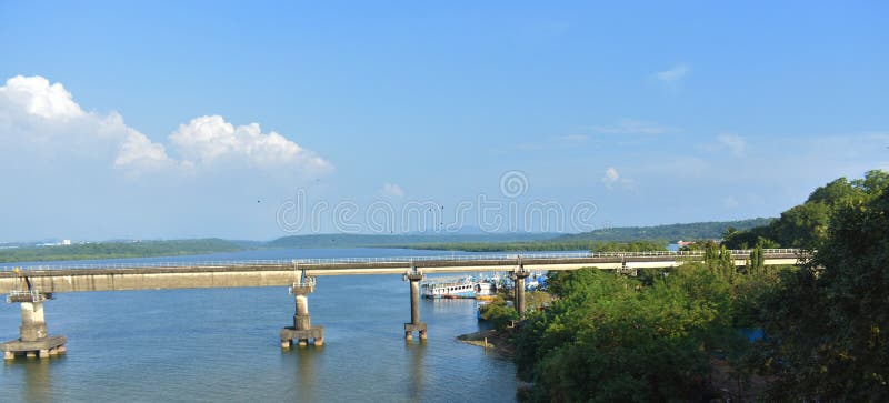 Bridge Over River in Goa , India Stock Image - Image of downtown ...