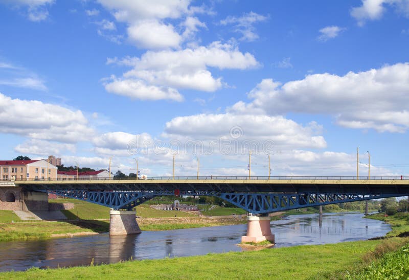 Bridge Over River, Grodno, Belarus Stock Photo - Image of nature ...