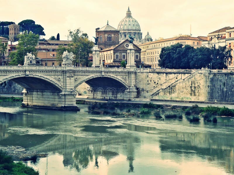 River Tiber in Rome, Italy stock photo. Image of passage - 33377950