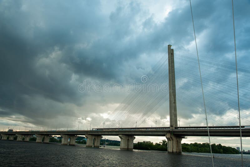 The Bridge Over the River To the Green Forest River Bridge Trees Ducks ...