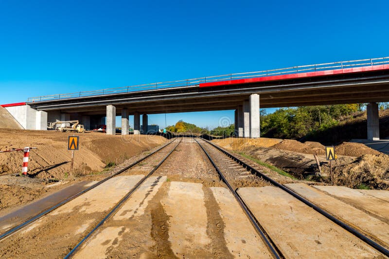 Bridge over the road stock photo. Image of light, material - 83632450