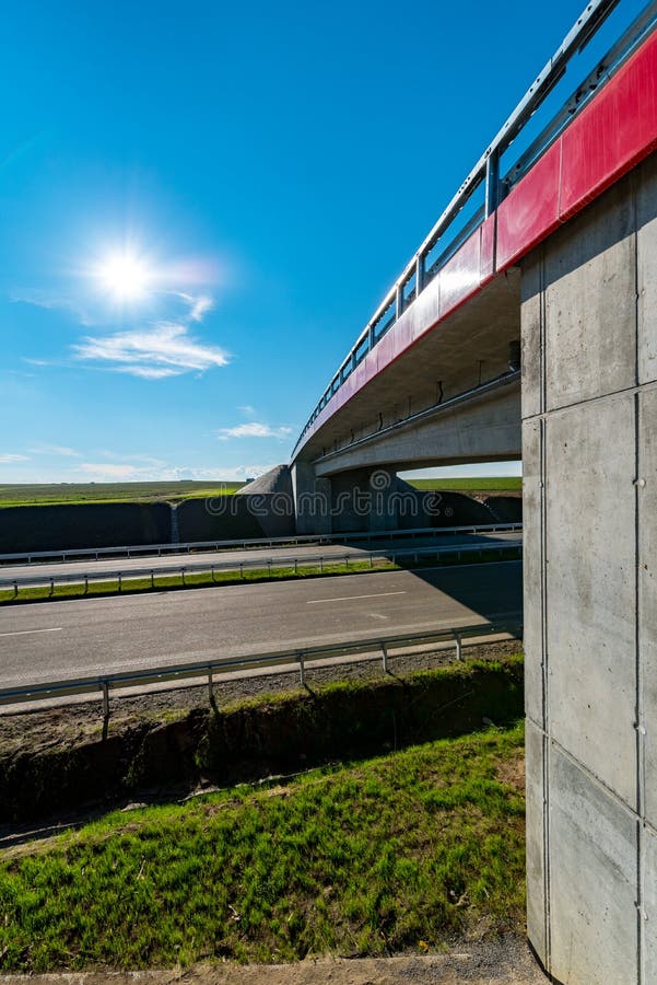 Bridge over the road stock photo. Image of clouds, road - 83635200