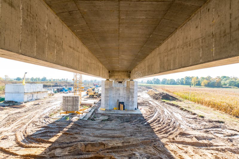 Bridge over the road stock image. Image of route, clouds - 83639319