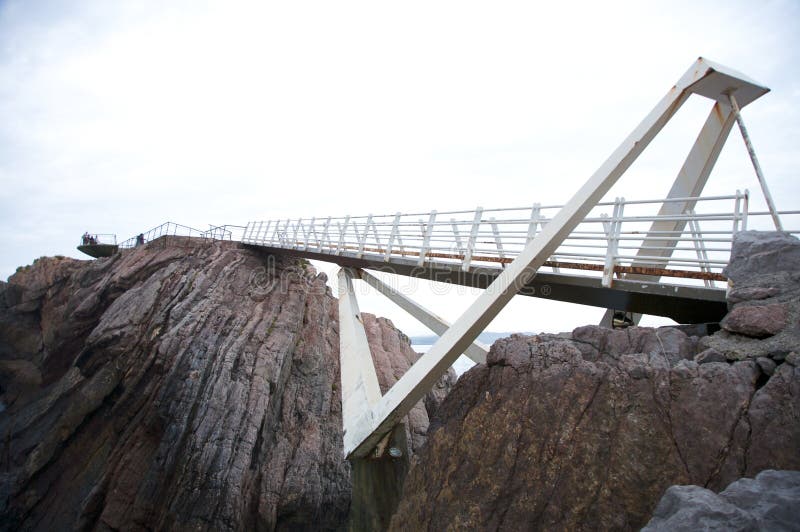 Bridge over rock stock image. Image of rock, ocean, platform - 12239571