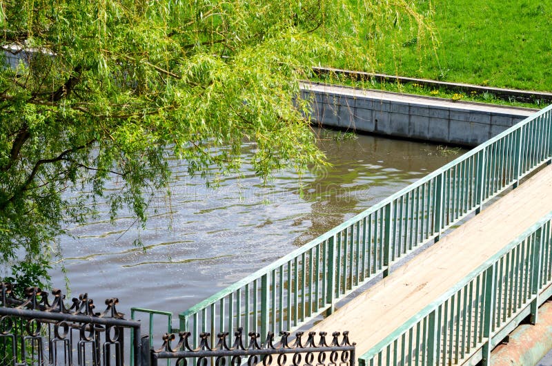 Bridge Over a Small Waterfall Stock Photo - Image of nature, outside ...