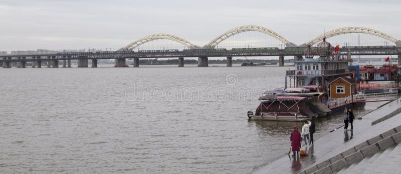 Bridge Over Songhua River Stock Photos - Free & Royalty-Free Stock ...