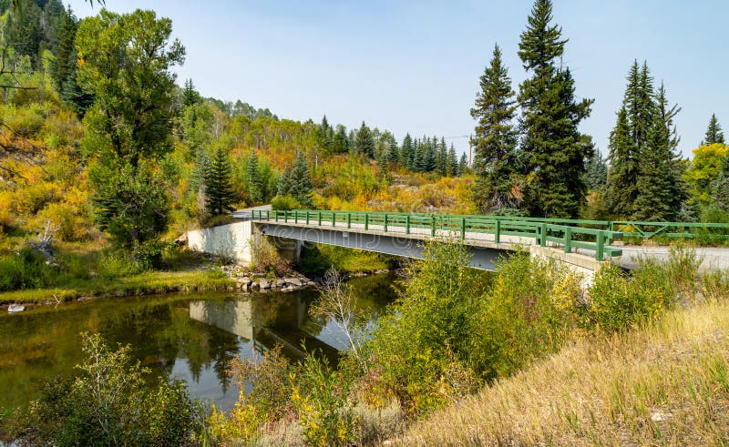 Bridge over a stream stock photo. Image of countryside - 197304538