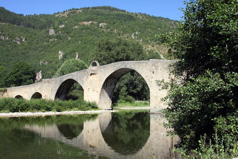Bridge over Tarn river stock photo. Image of quezac, bridge - 13137810