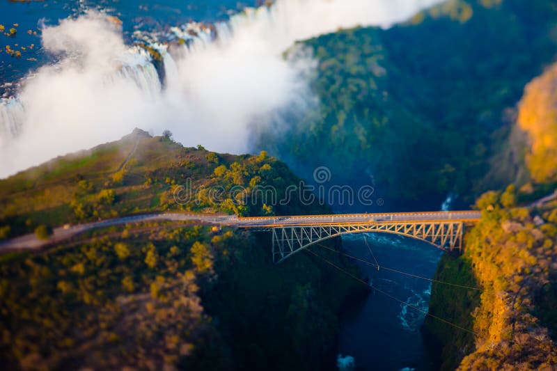 Bridge over Victoria Falls stock photo. Image of blur - 27714392