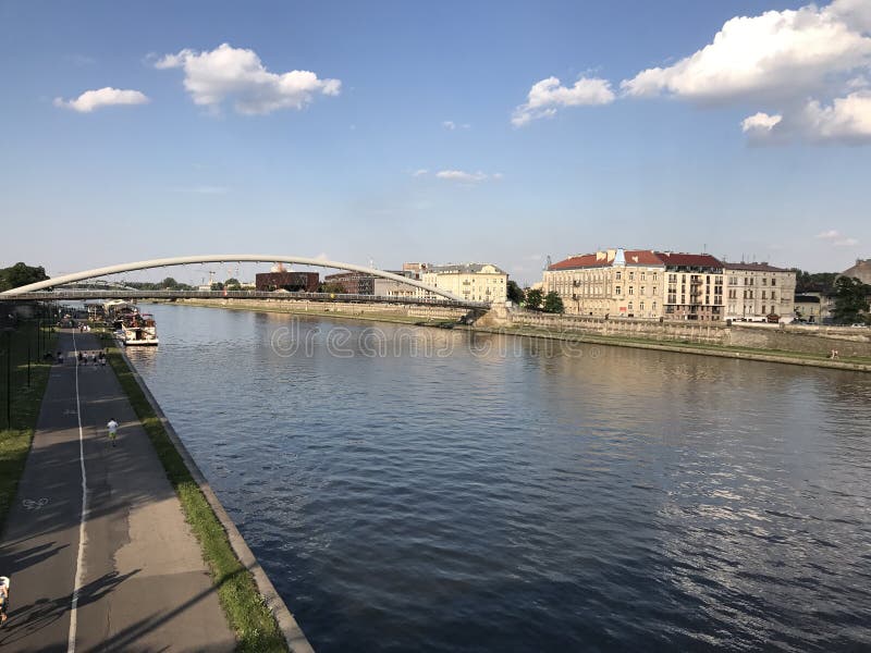 Bridge Over the Vistula River Stock Image - Image of city, poland: 97806783