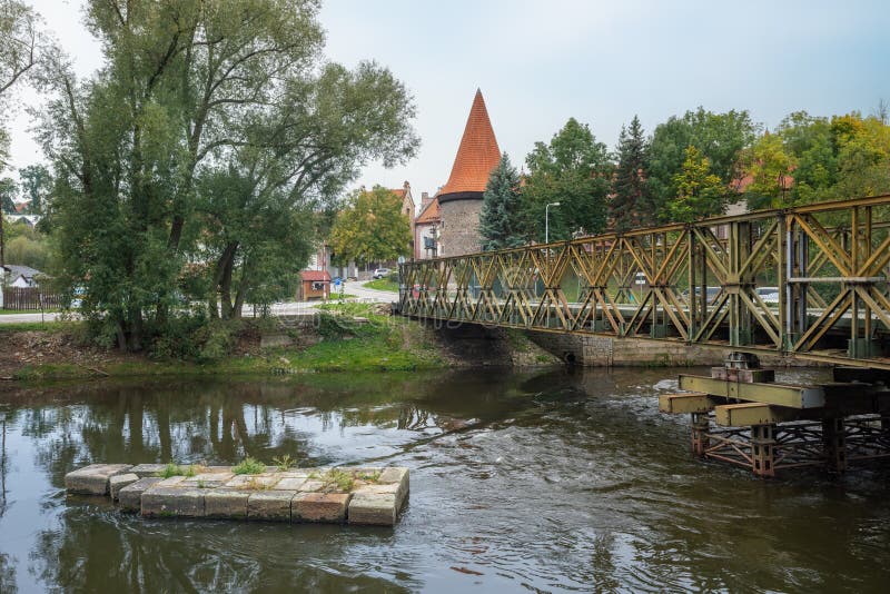 Bridge Over Vltava River and Krumlov Tower - Cesky Krumlov, Czech ...
