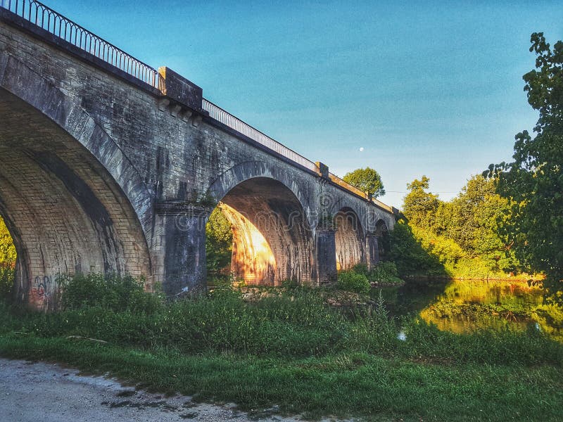 Bridge over water stock image. Image of france, bridge - 243697205