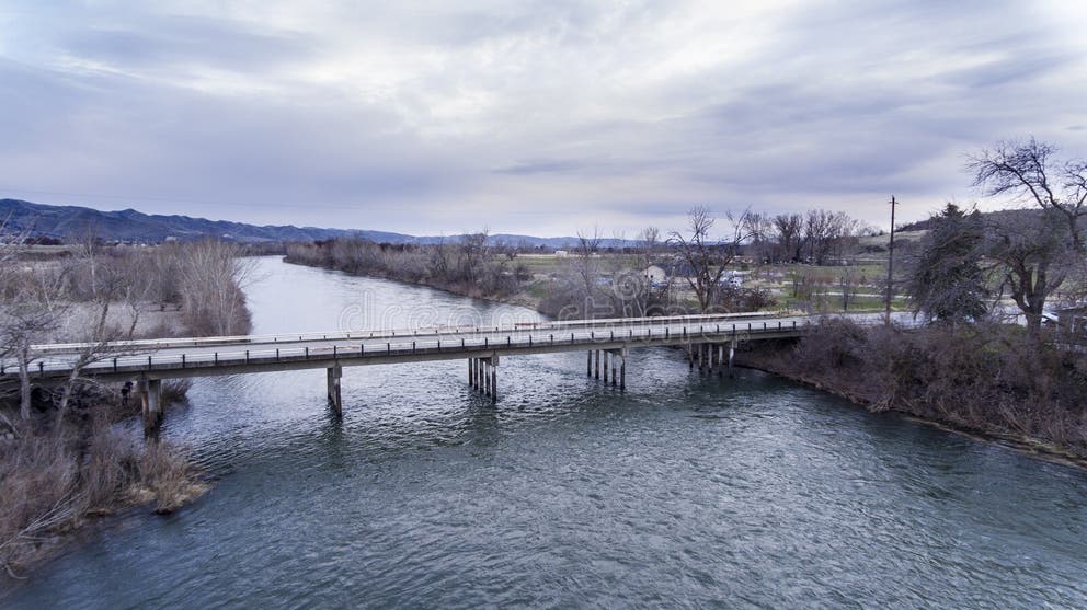 Bridge over water stock image. Image of skyline, landscape - 155677115