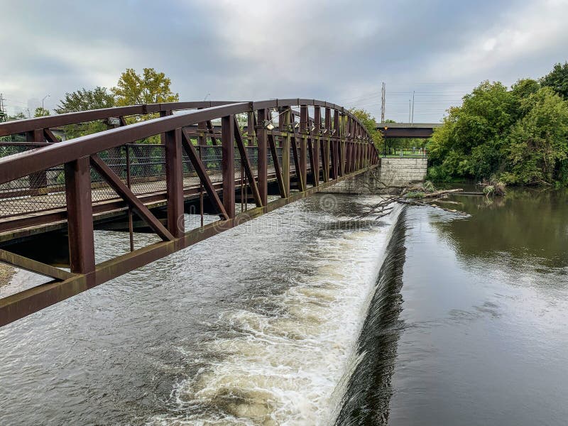 A Bridge Over a Waterfall in Rome, NY Stock Photo - Image of italy ...