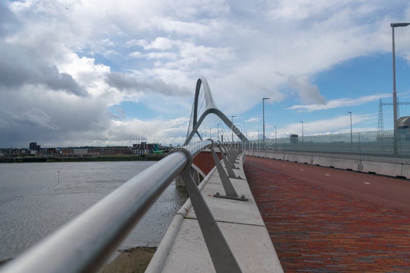 The Bridge Oversteek in Nijmegen Stock Photo - Image of cityscape ...