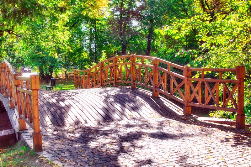 Bridge in park stock image. Image of park, pastoral, transport - 28808839
