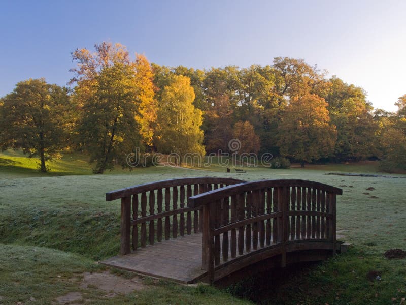 Bridge in the park stock photo. Image of channel, november - 3449228