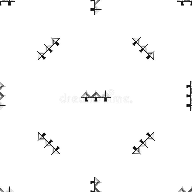 Bridge Pattern Seamless Black Stock Vector - Illustration of column ...