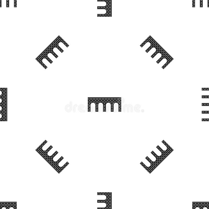 Bridge Pattern Seamless Black Stock Vector - Illustration of gate ...