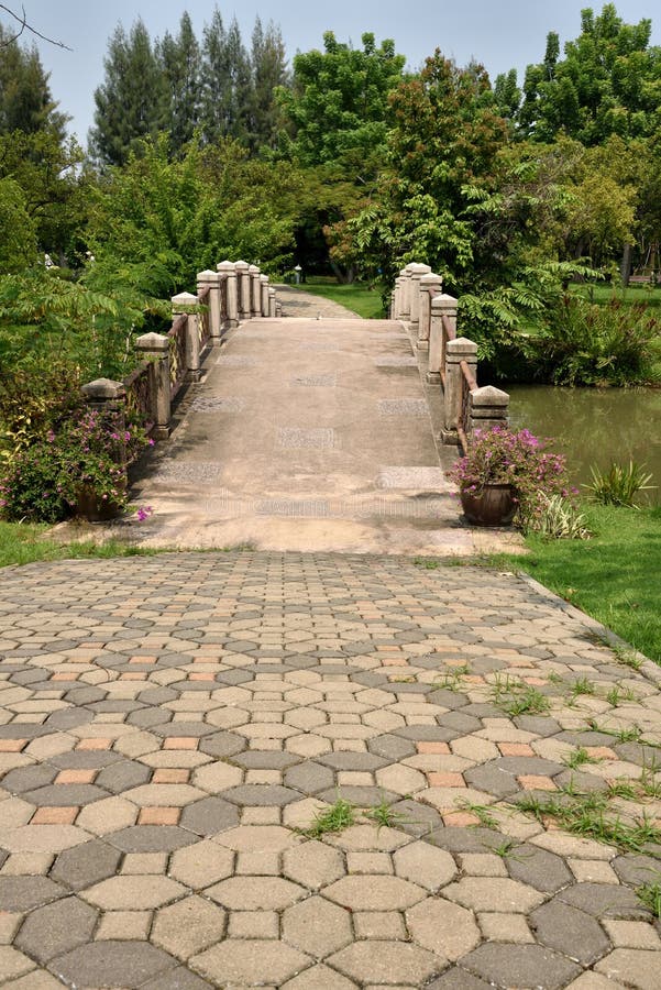 Bridge stock photo. Image of bridge, public, flowers - 65302550