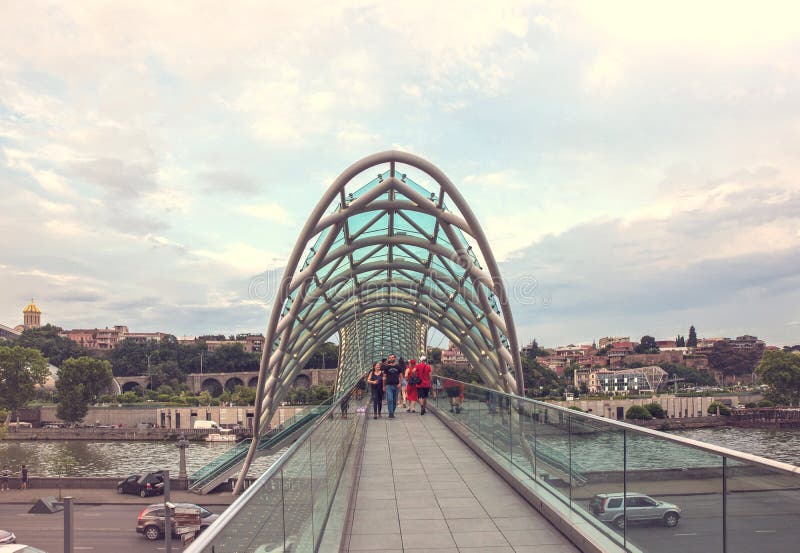 The bridge of Peace editorial image. Image of landmark - 126036695