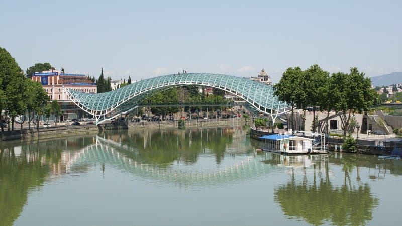 Bridge of Peace, Tbilisi, Georgia Editorial Photo - Image of bridge ...