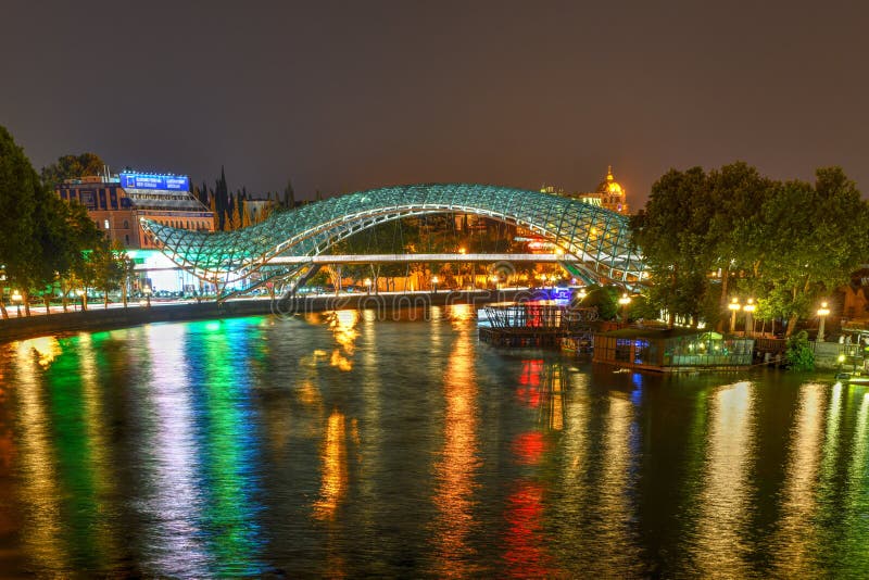 Bridge of Peace - Tbilisi, Georgia Editorial Stock Image - Image of ...