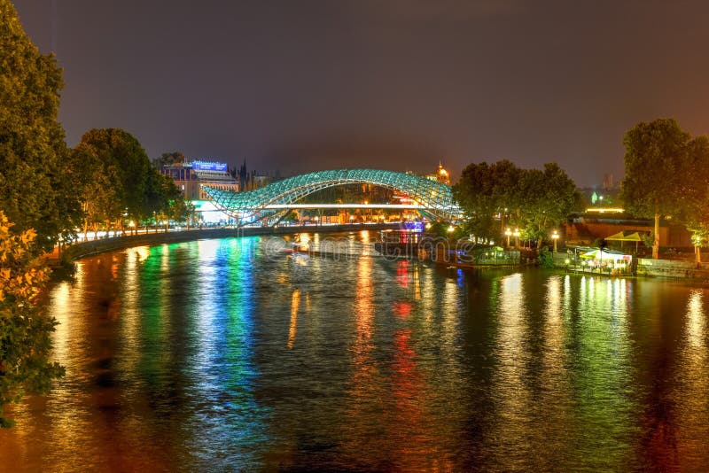 Bridge of Peace - Tbilisi, Georgia Editorial Stock Image - Image of ...