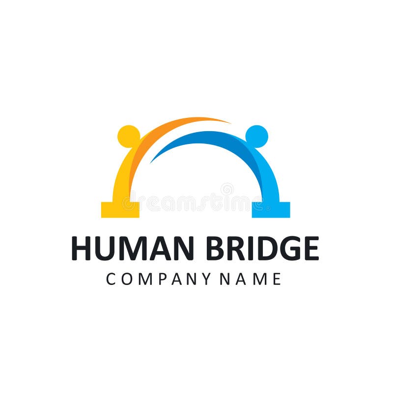 Bridge People Concept Design Icon Vector Illustration Template Stock ...