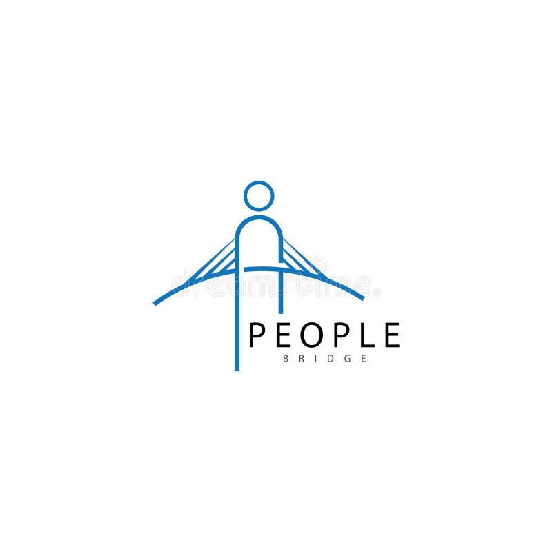 Bridge People Logo Icon Vector Illustration Stock Vector - Illustration ...
