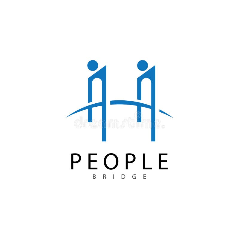 Bridge People Logo Icon Vector Illustration Stock Vector - Illustration ...