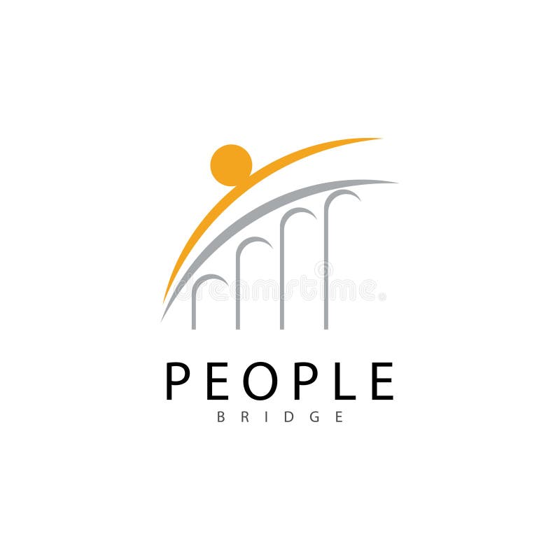 Bridge People Logo Icon Vector Illustration Stock Vector - Illustration ...