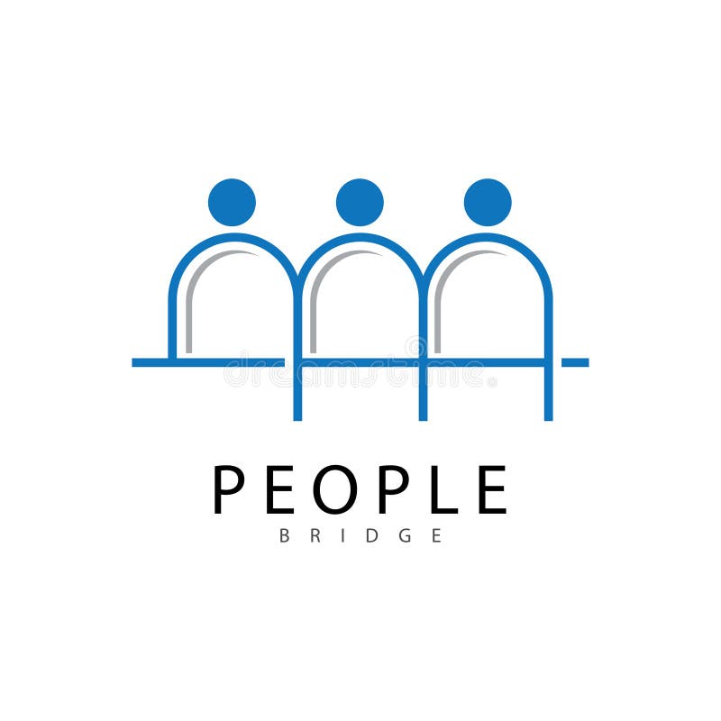 Bridge People Logo Icon Vector Illustration Stock Illustration ...