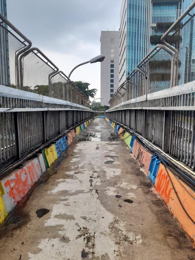 Bridge for People after Rainy Day Stock Photo - Image of infrastructure ...