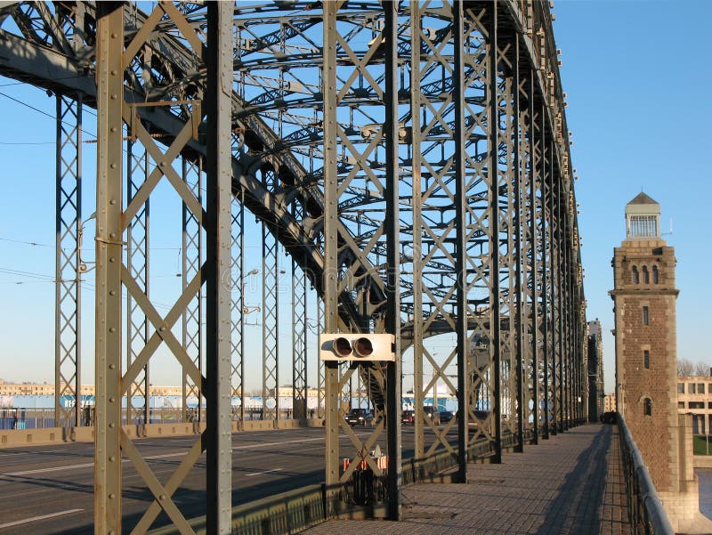 Bridge Peter the Great. stock image. Image of sided, bolsheokhtinsky ...