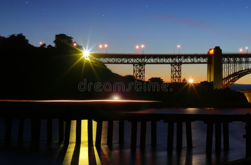 Bridge and Pier stock photo. Image of lights, tourism - 9002836