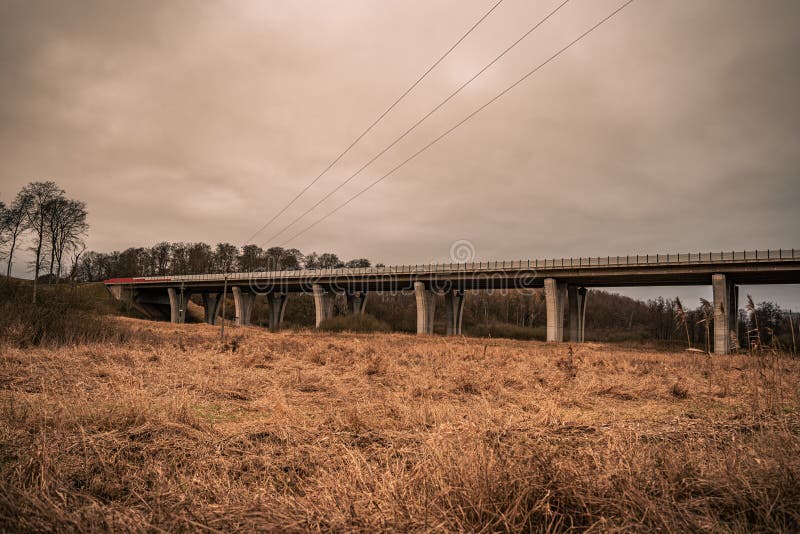 Bridge Pier of a German Highway Stock Image - Image of iron, reflection ...