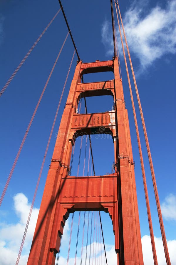 Bridge Pier Golden Gate Bridge Stock Photo - Image of historical ...