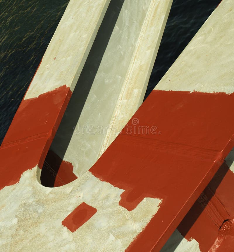 Bridge Pillar with Anti-rust Paint Stock Photo - Image of river, wall ...