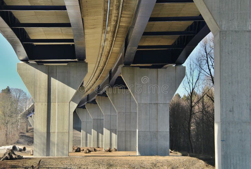 Bridge pillars stock image. Image of sunlight, five, outdoors - 42952347