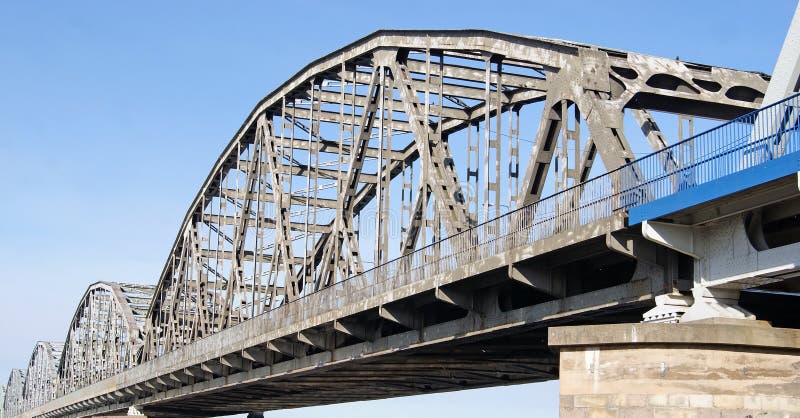 Bridge on the Polish river stock image. Image of wisla - 29825417