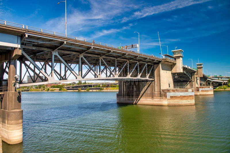 Bridge of Portland on a Sunny Day, Oregon Stock Photo - Image of fuel ...
