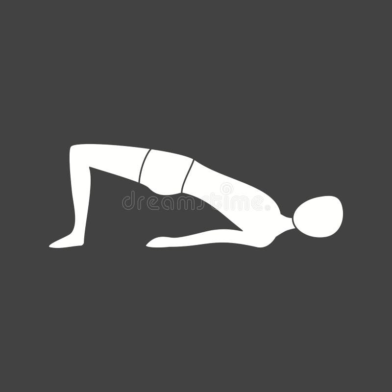 Bridge Pose stock vector. Illustration of fitness, posture - 89173752