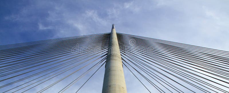 Bridge pylon stock image. Image of support, clouds, industrial - 29055289