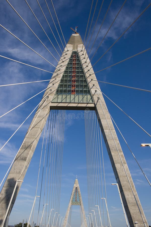 Bridge pylons stock image. Image of bridge, pylon, geometric - 10330613
