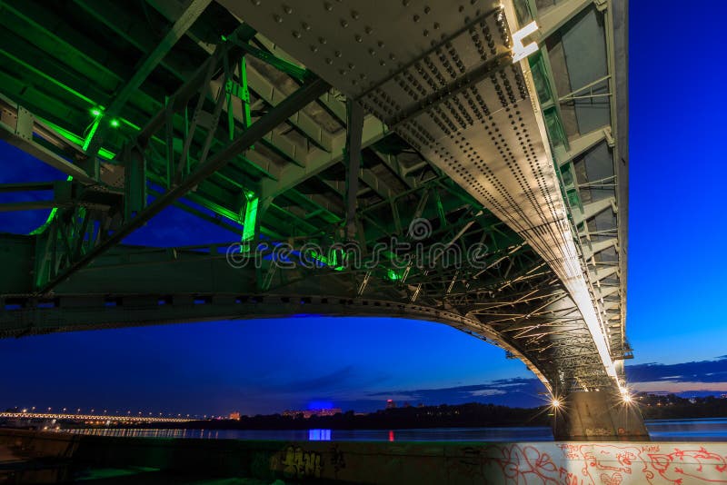 Bridge at a quiet night stock photo. Image of structure - 34688988