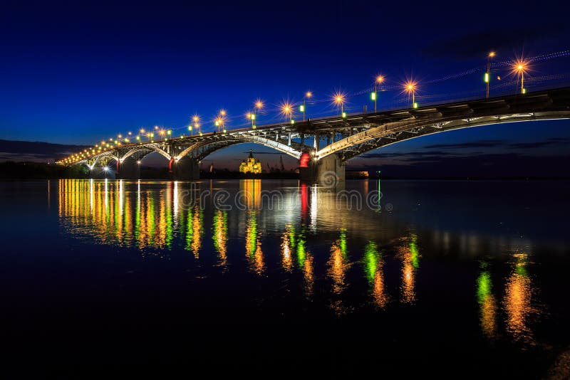 Bridge at a quiet night stock image. Image of nevski - 34689121